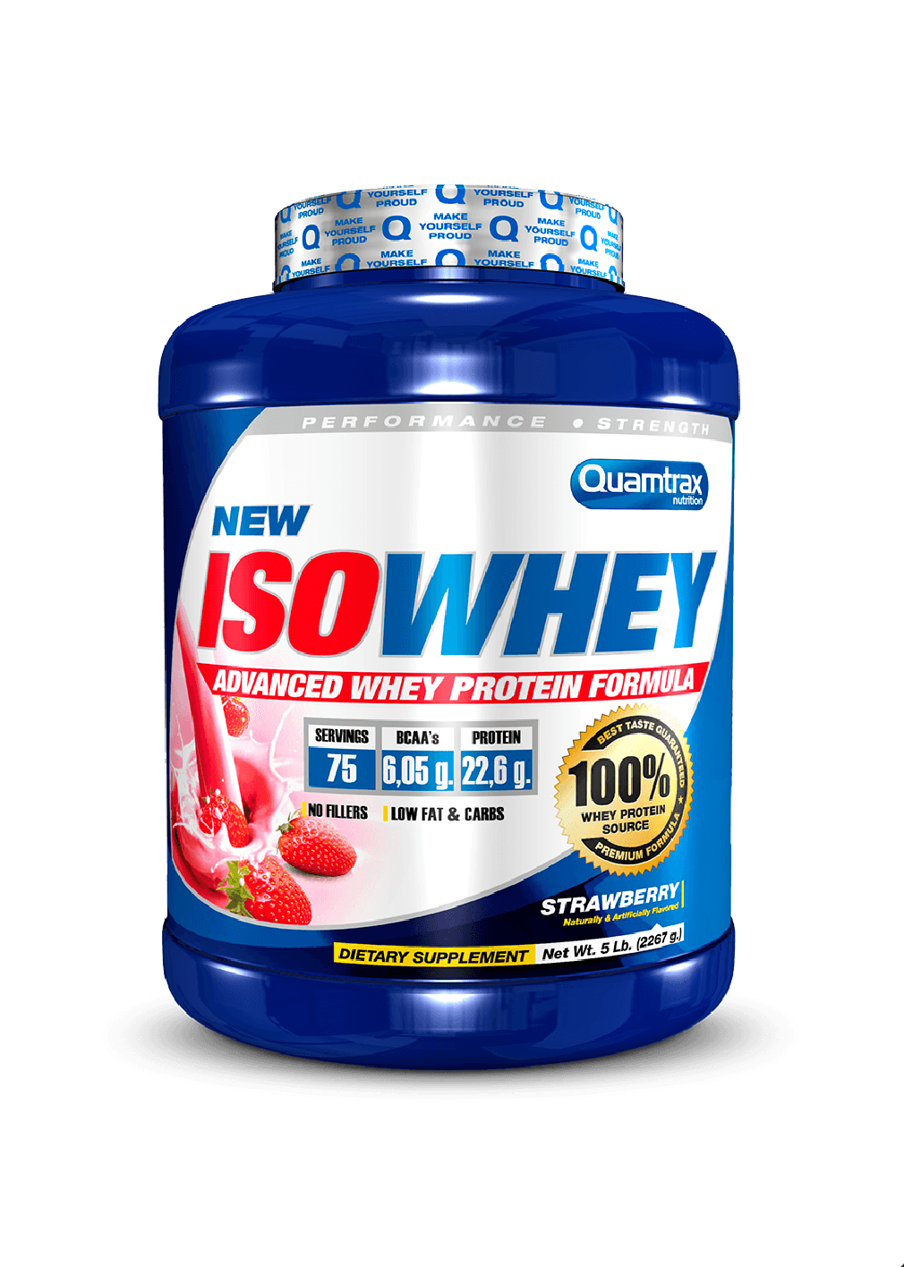 (Quamtrax) Iso Whey - Aislado de Proteína de suero - (De 907g o 2,267kg ...